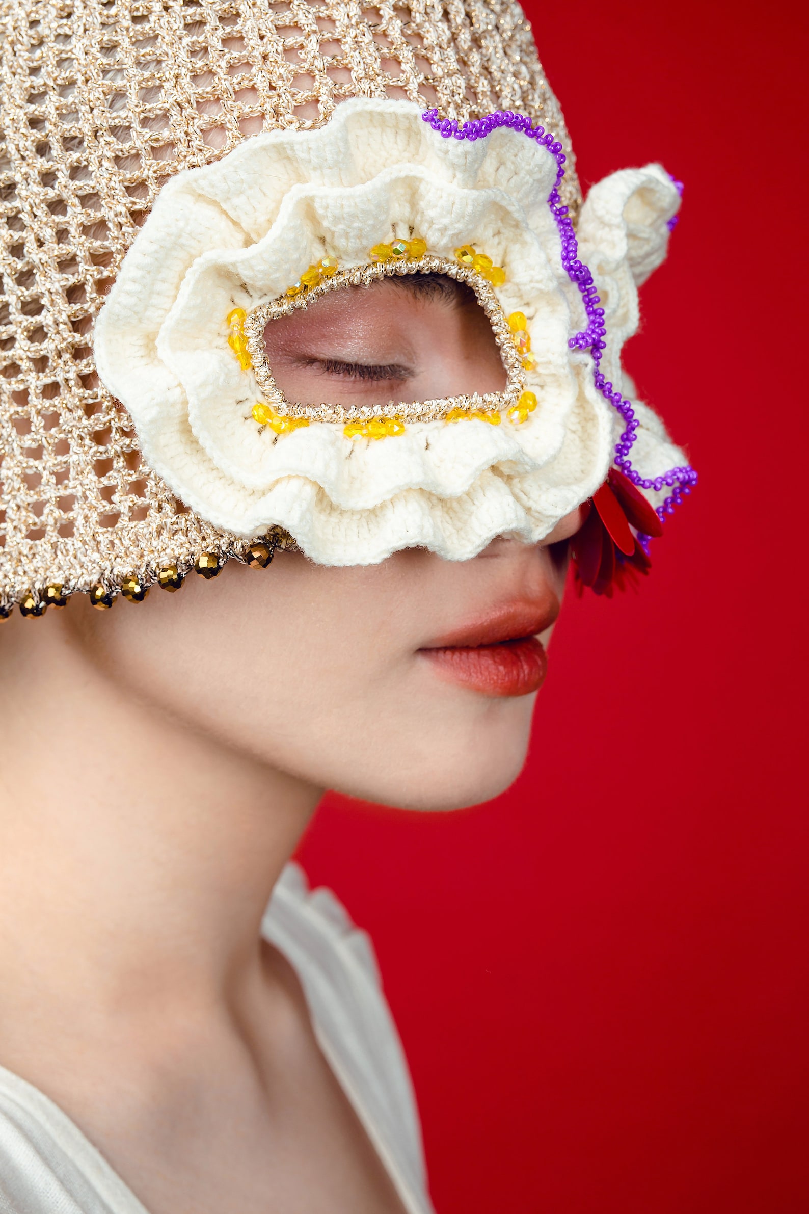 Cosplay Headpiece Mask Crochet Hat Mask | Etsy