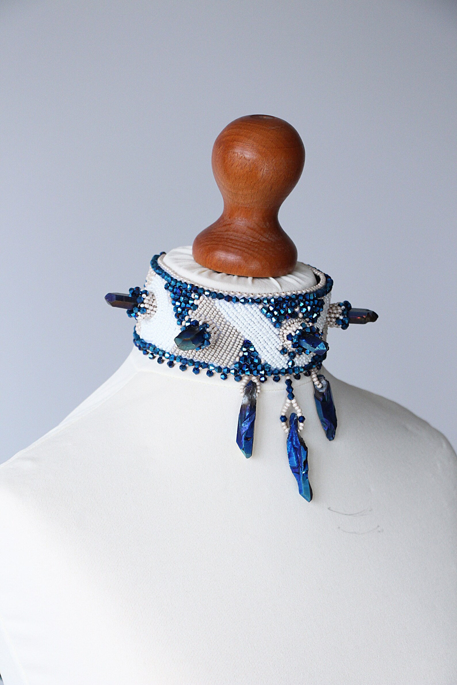 Titanium Quartz Necklace Raw Crystal Choker Necklace for - Etsy