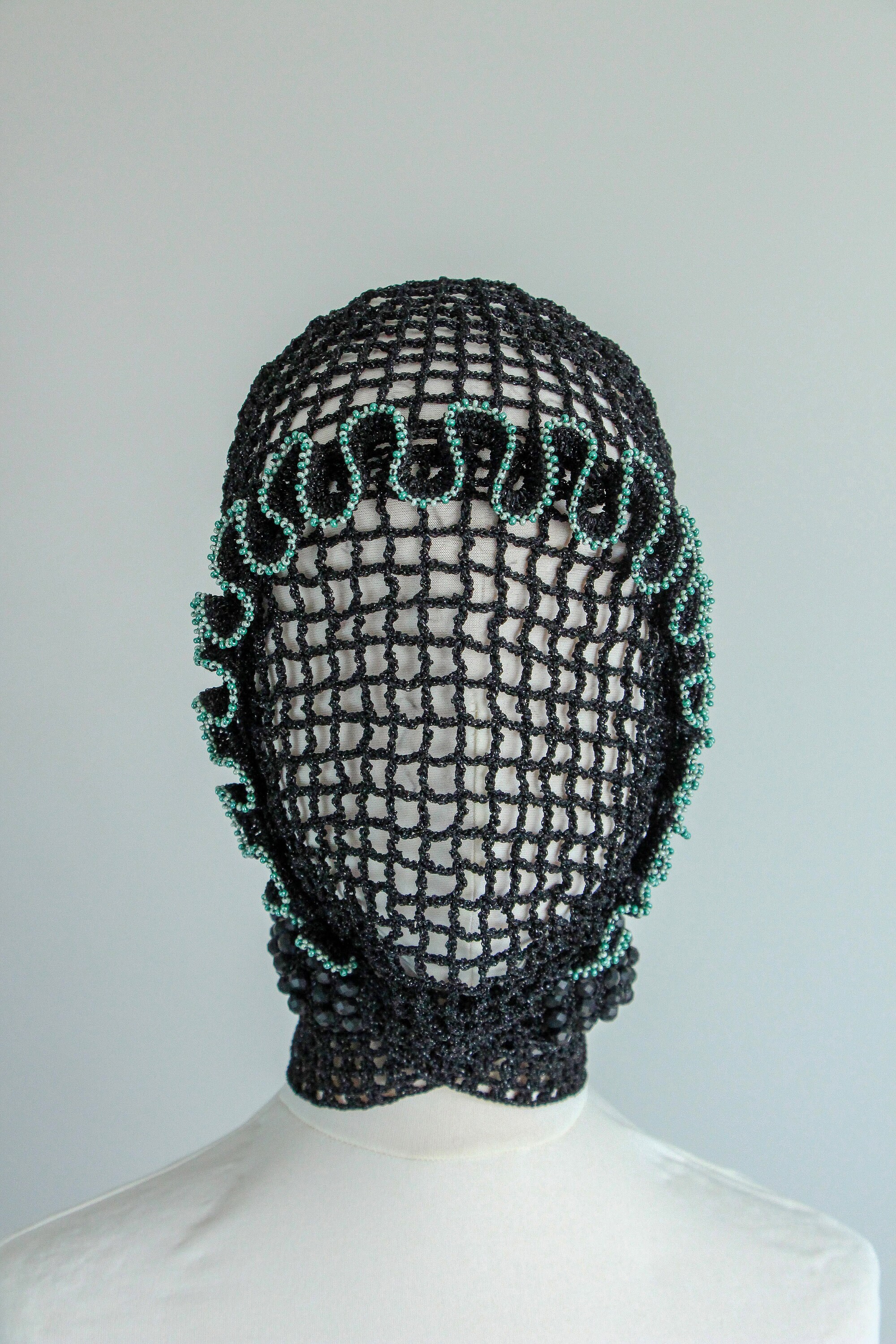 Black Full Face Lace Mask Full Face Shield Mask Apocalyptic - Etsy