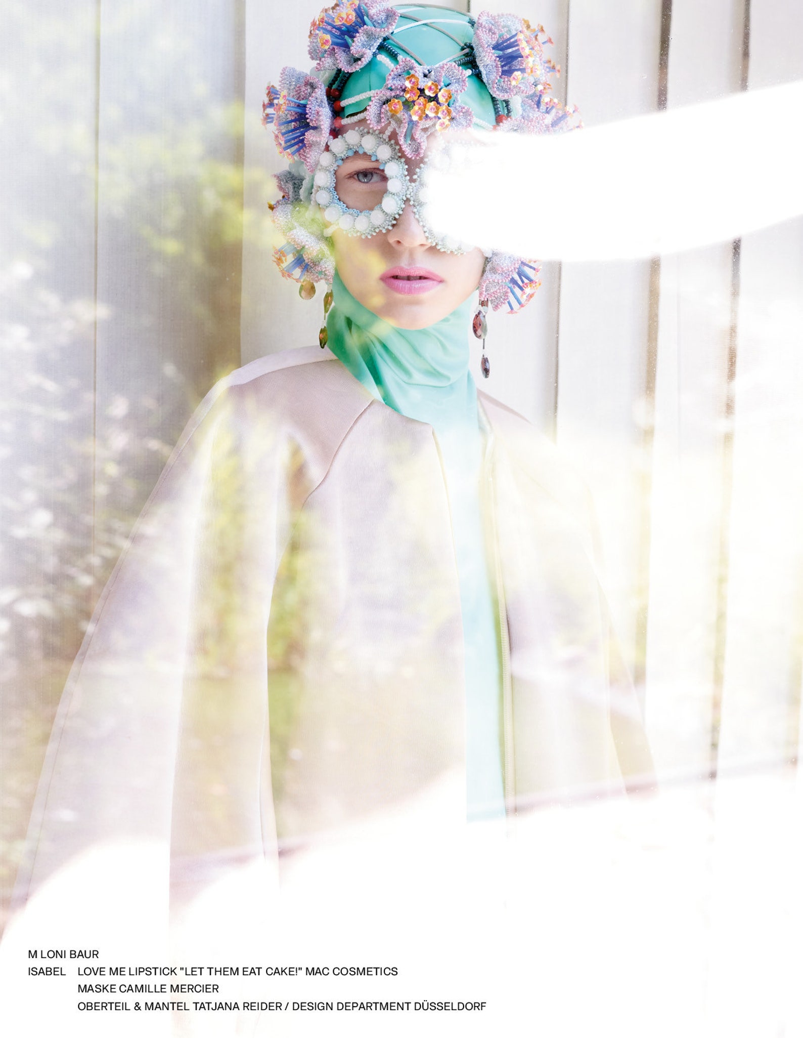 Beaded Masquerade Mask Headpiece, Haute Couture Fashion Headdress ...