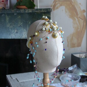 Colorful Festival Beaded Headdress for Women and Men Flapper Hair ...