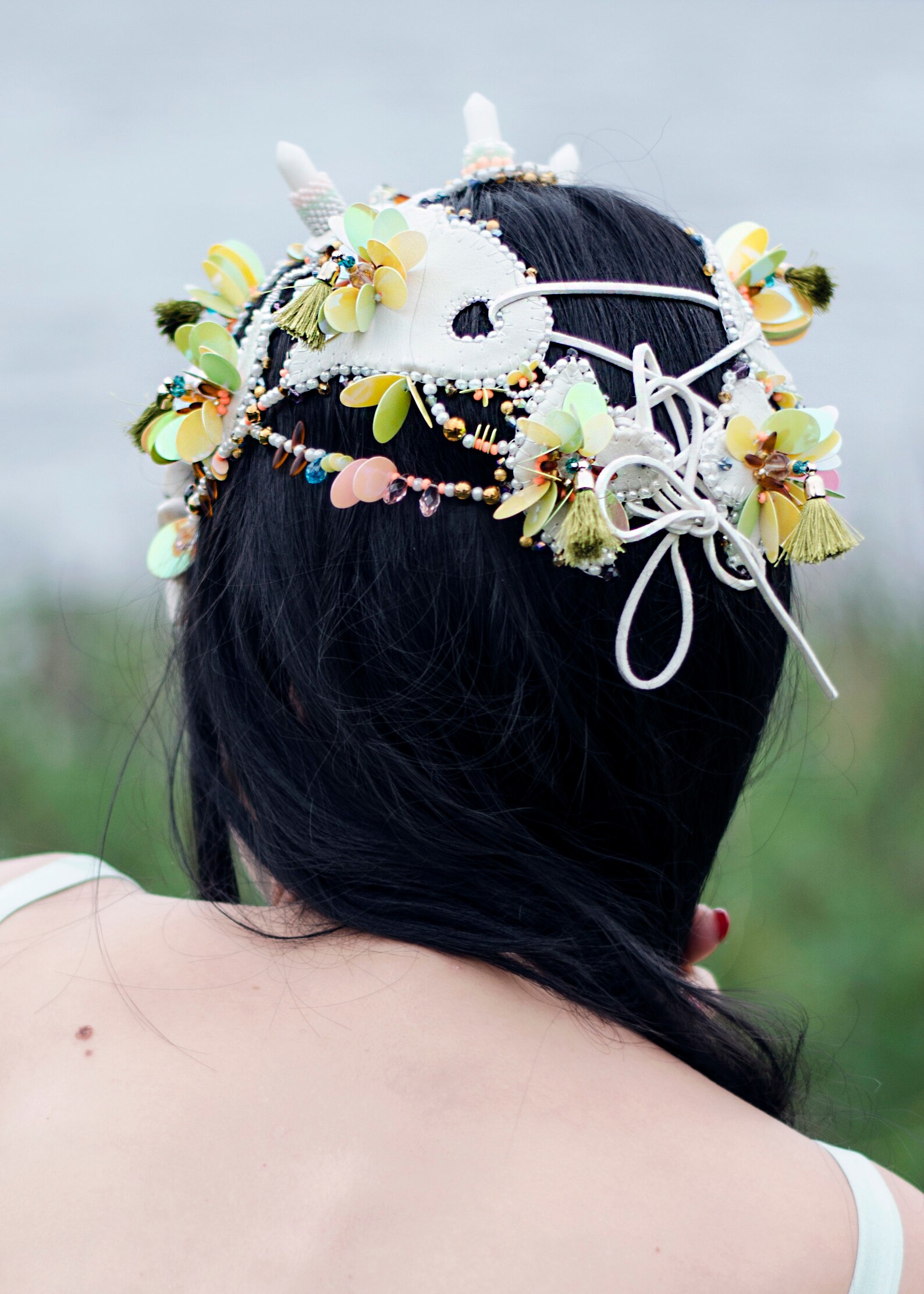 Mermaid masquerade mask Haute couture costume mask Beaded | Etsy