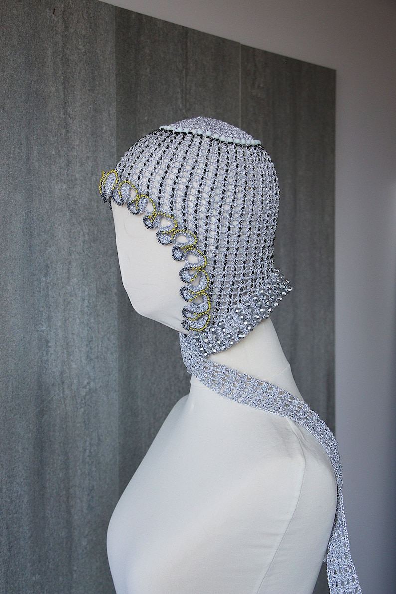 Summer Beaded Head Covering Scarf Hat With Long Ties and - Etsy