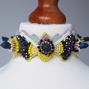 Colorful Raw Titanium Choker Necklace - Etsy