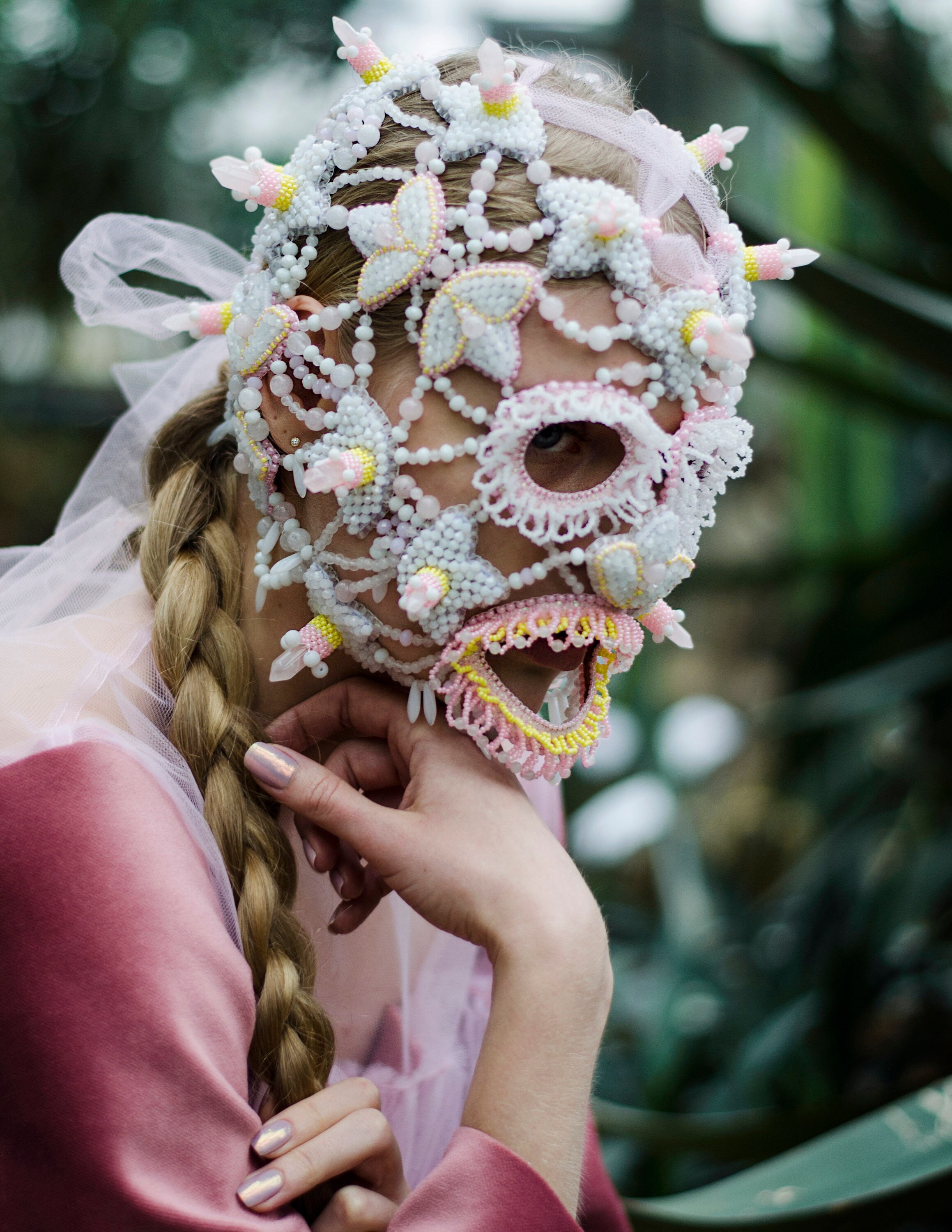 Full Face Mask, Crystal Full Mask, Couture Face Mask, Horror Mask ...