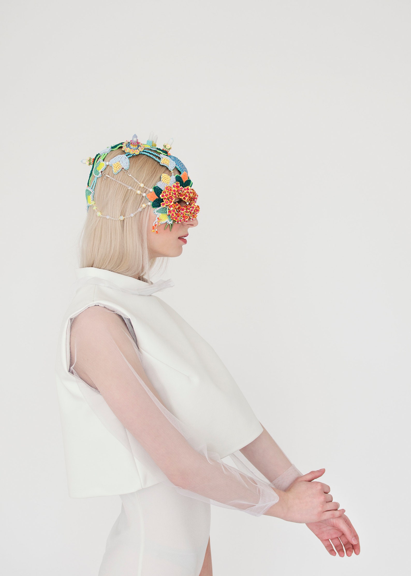 Fairy Headpiece Flower Masks Masquerade Ball Costume Haute - Etsy