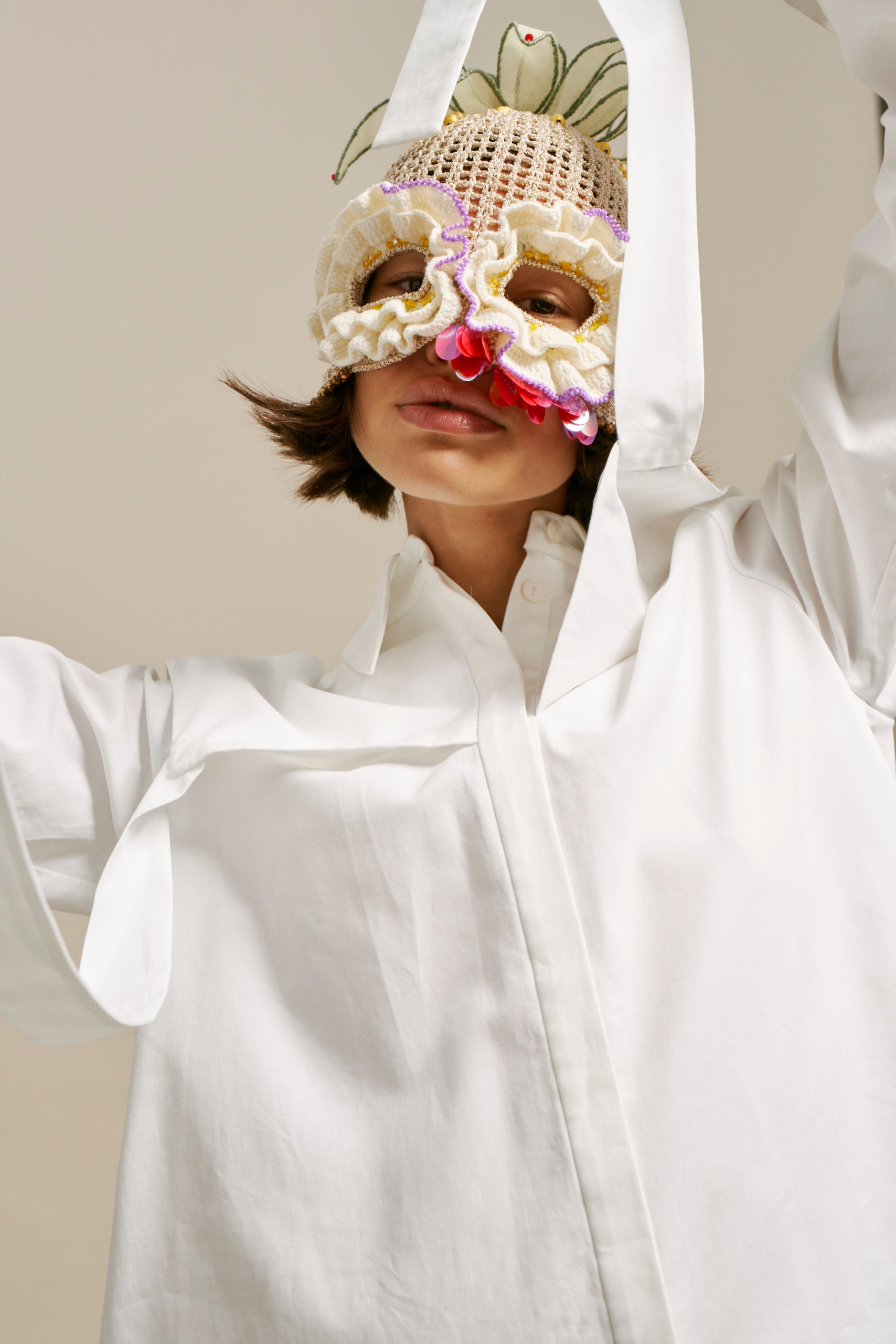 Cosplay Headpiece Mask Crochet Hat Mask - Etsy