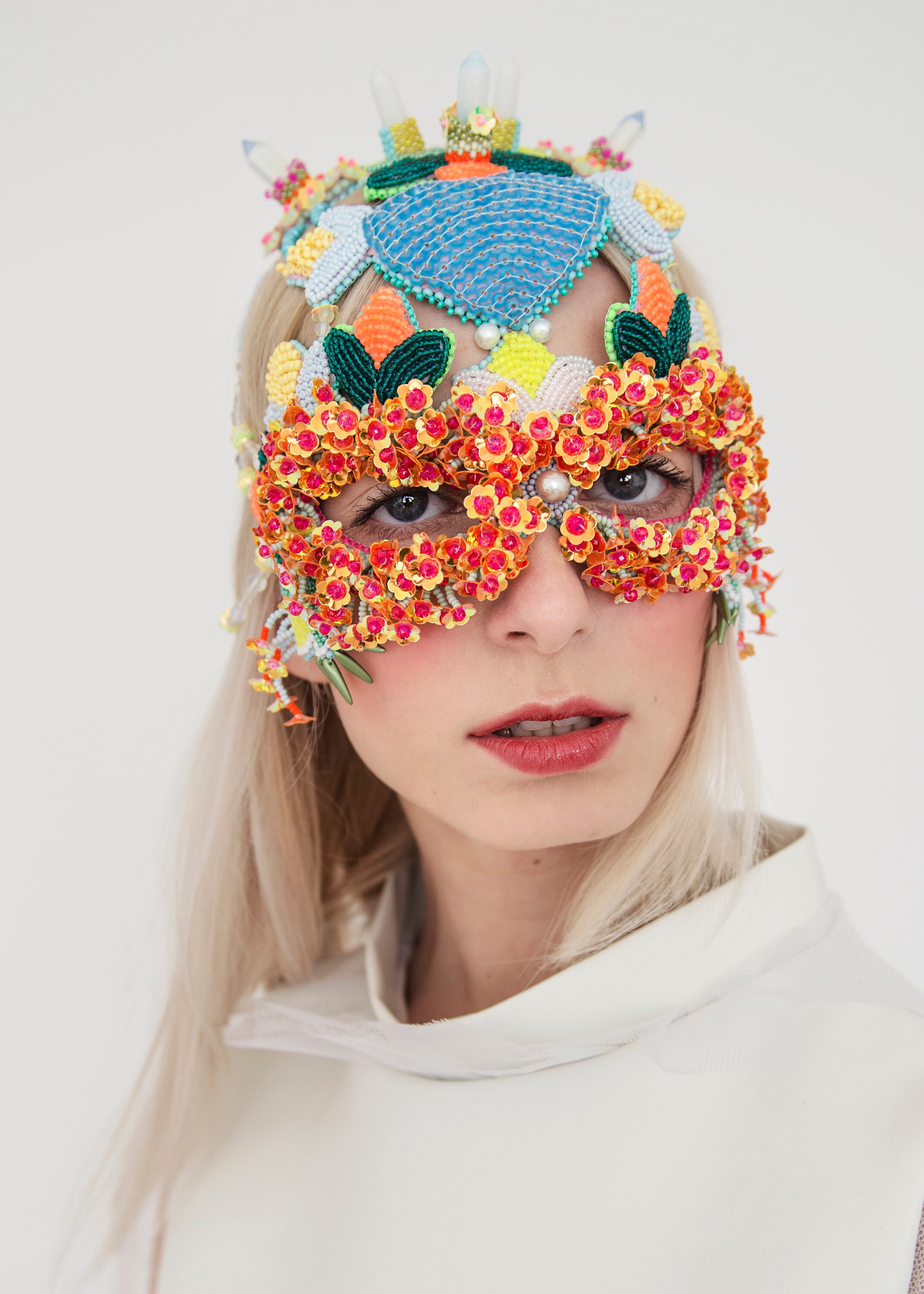 Fairy Headpiece Flower Masks Masquerade Ball Costume, Haute Couture Art ...
