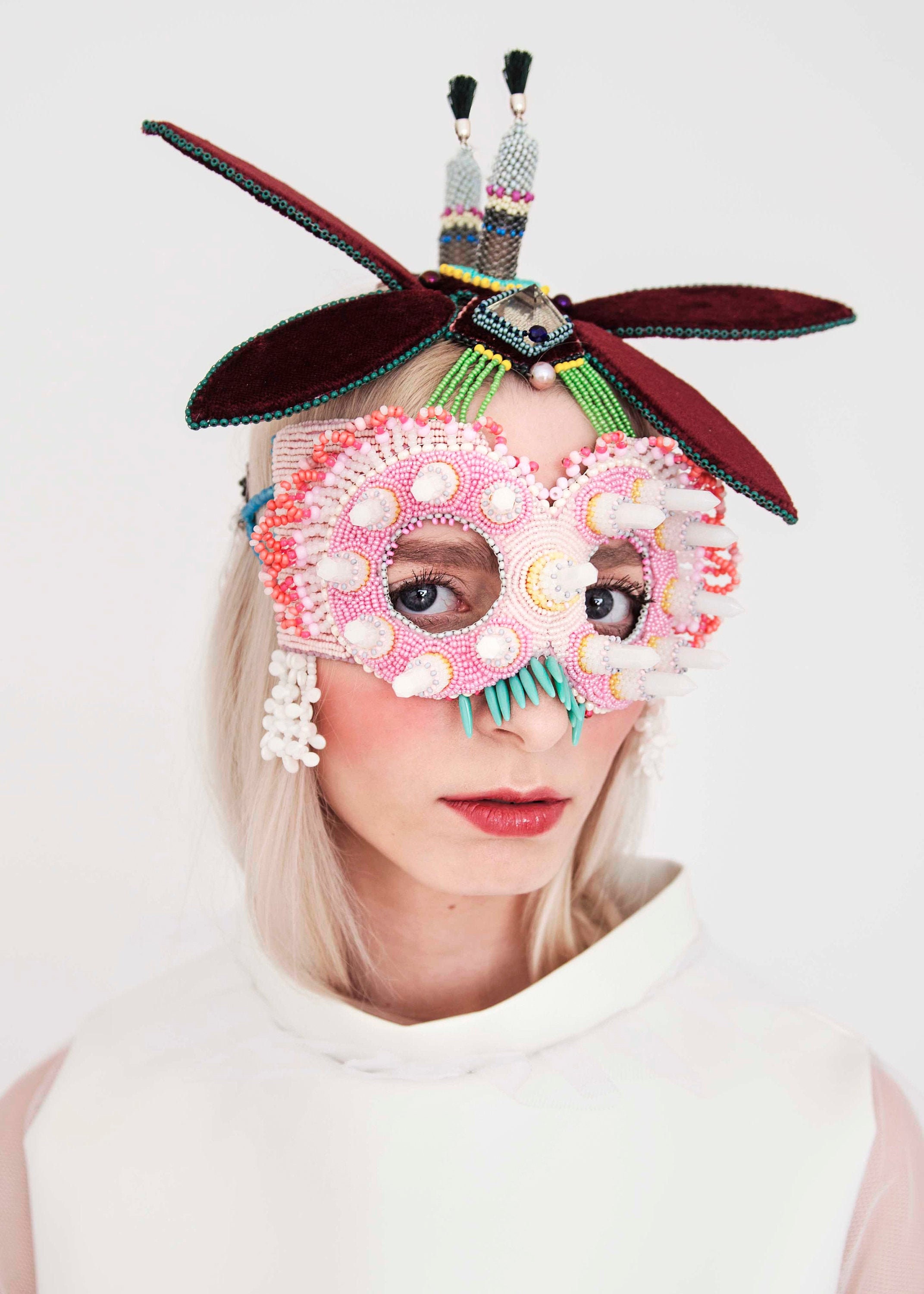 Carnival Headpiece Mask Masquerade Ball Costume Mask Avant | Etsy