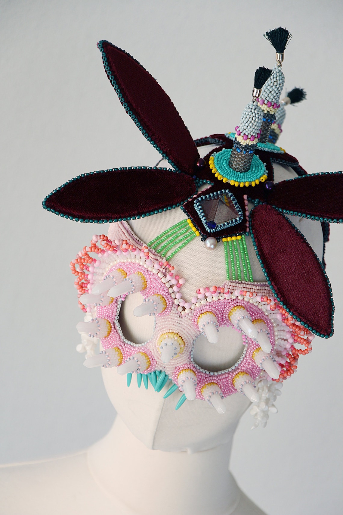 Carnival Headpiece Mask Masquerade Ball Costume Mask Avant | Etsy