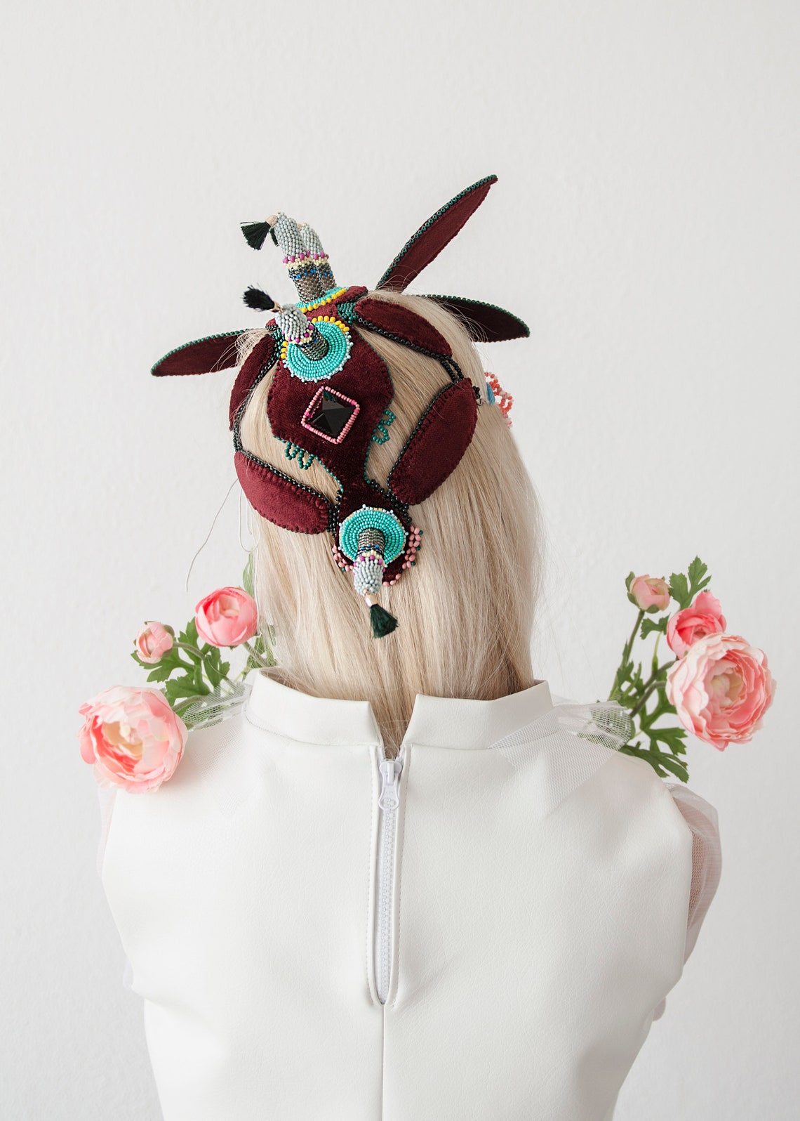 Carnival Headpiece Mask Masquerade Ball Costume Mask Avant | Etsy