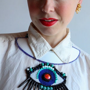 Original Large Eye Pendant Necklace Chunky Statement Eye - Etsy