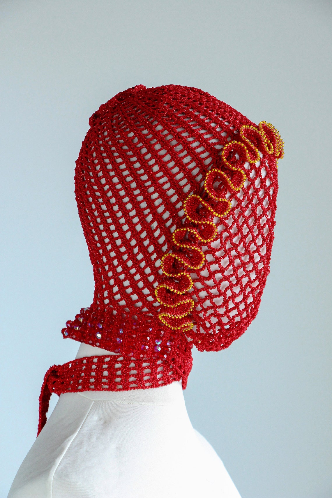 Black Full Face Lace Mask Full Face Shield Mask Apocalyptic - Etsy