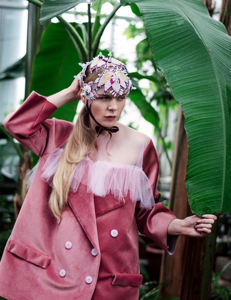 Burlesque Headpiece Beaded Headdress Unique Costume Headwear - Etsy