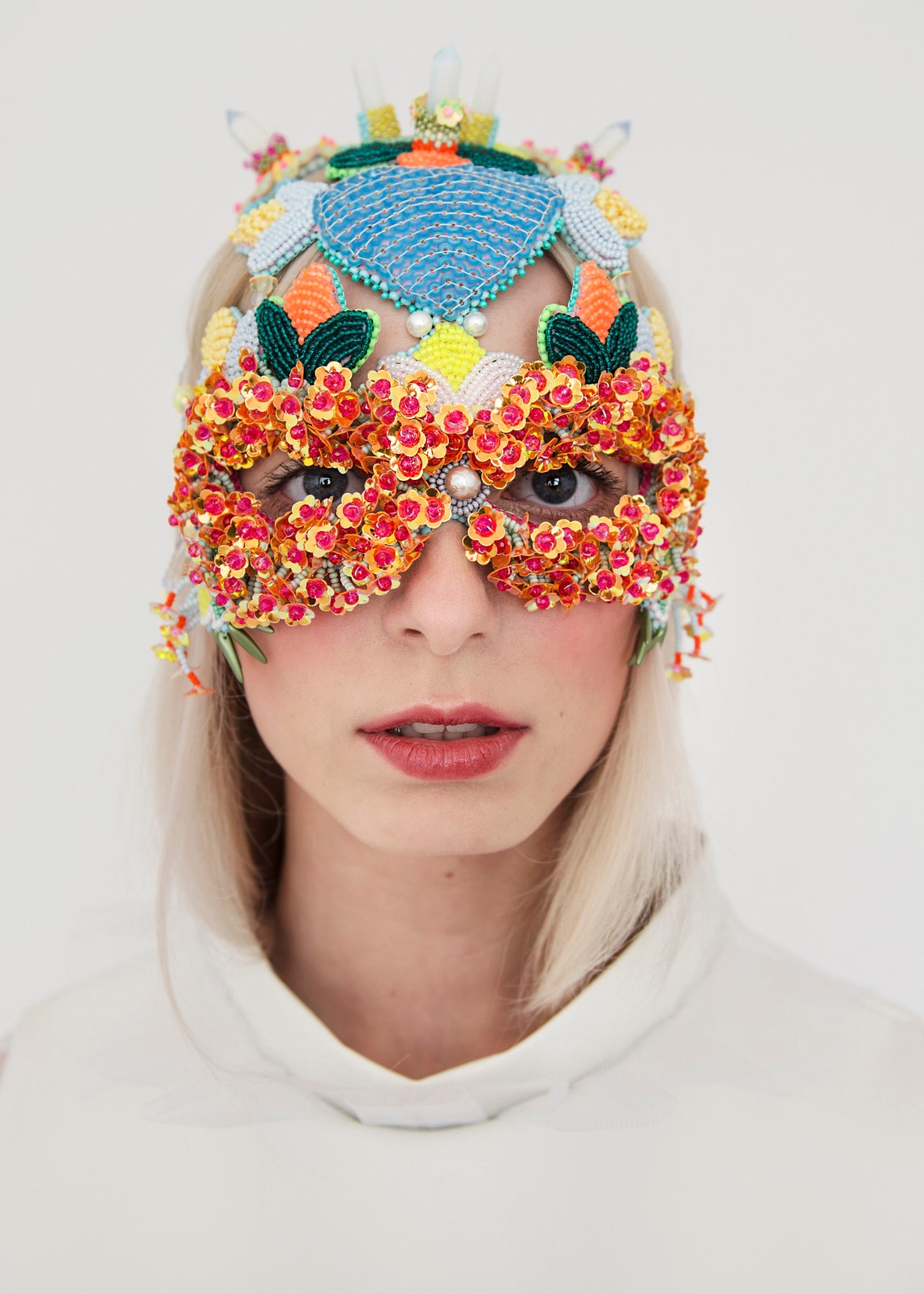 Fairy Headpiece Flower Masks Masquerade Ball Costume Haute - Etsy