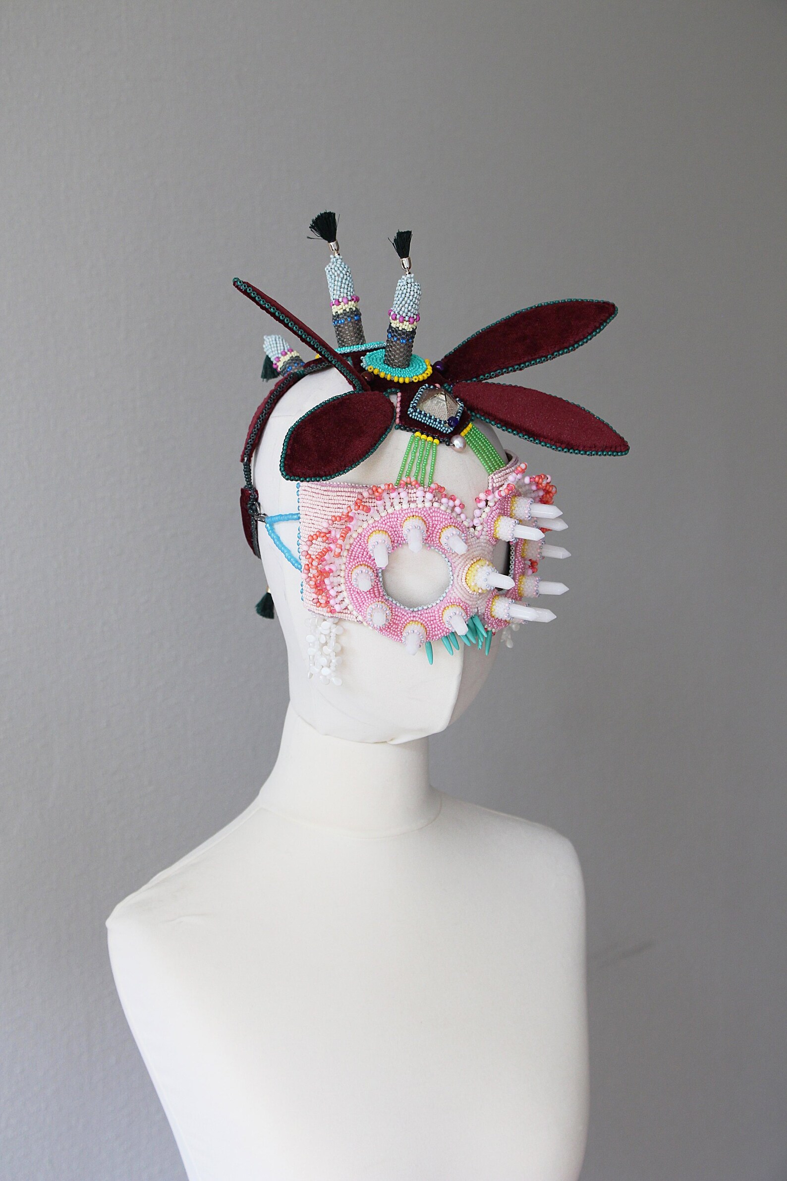 Carnival Headpiece Mask Masquerade Ball Costume Mask Avant | Etsy