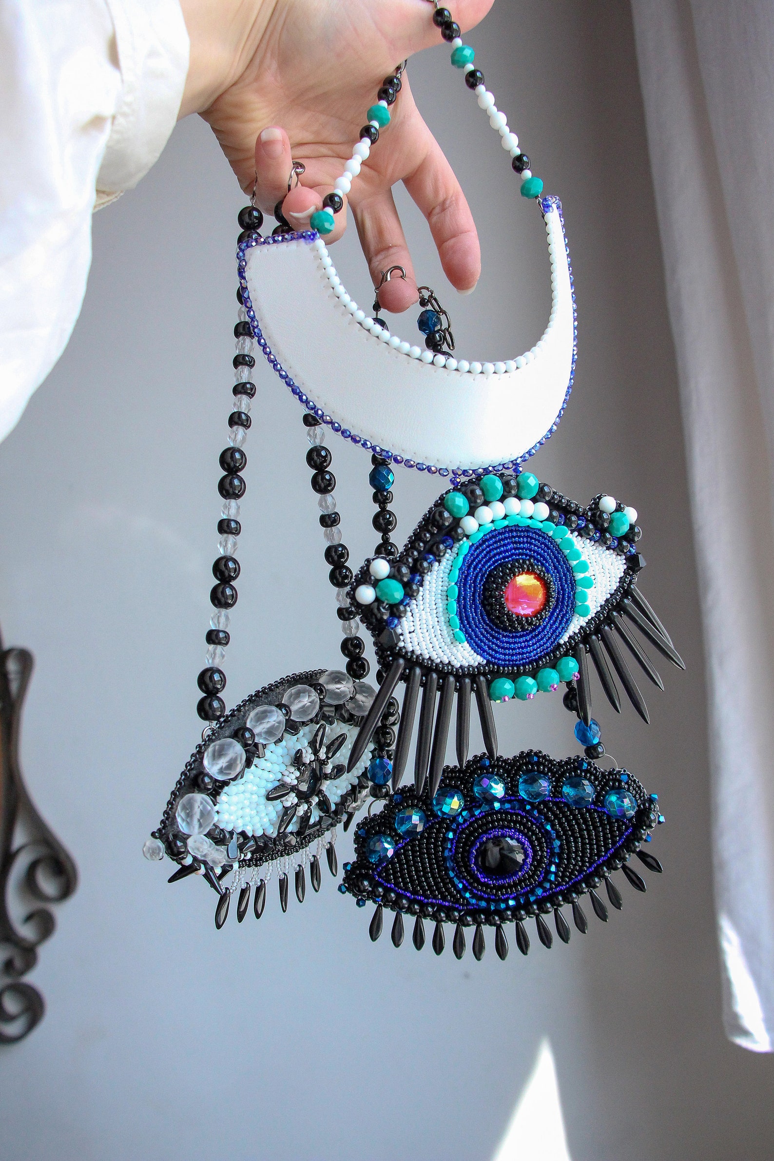 Original Large Eye Pendant Necklace Chunky Statement Eye - Etsy