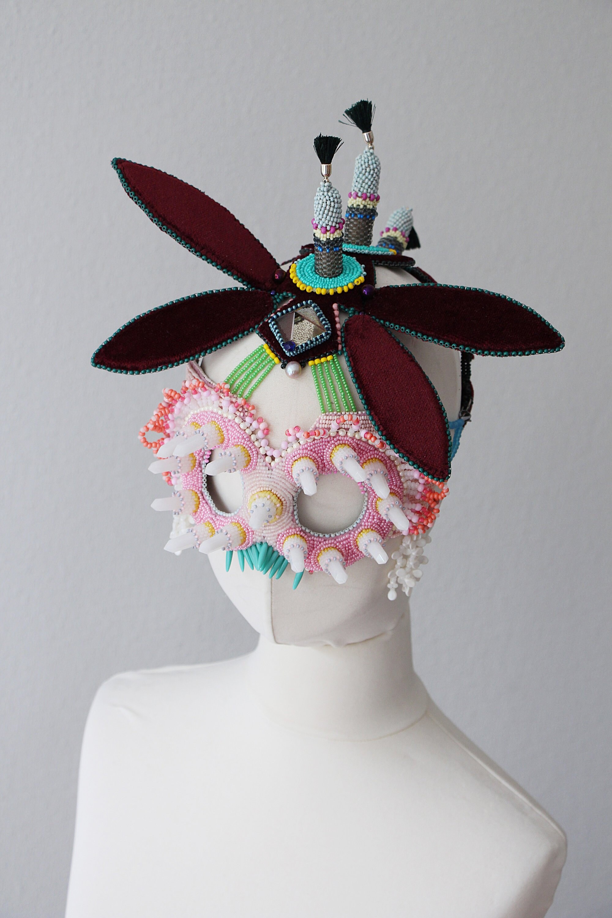 Carnival Headpiece Mask Masquerade Ball Costume Mask Avant | Etsy