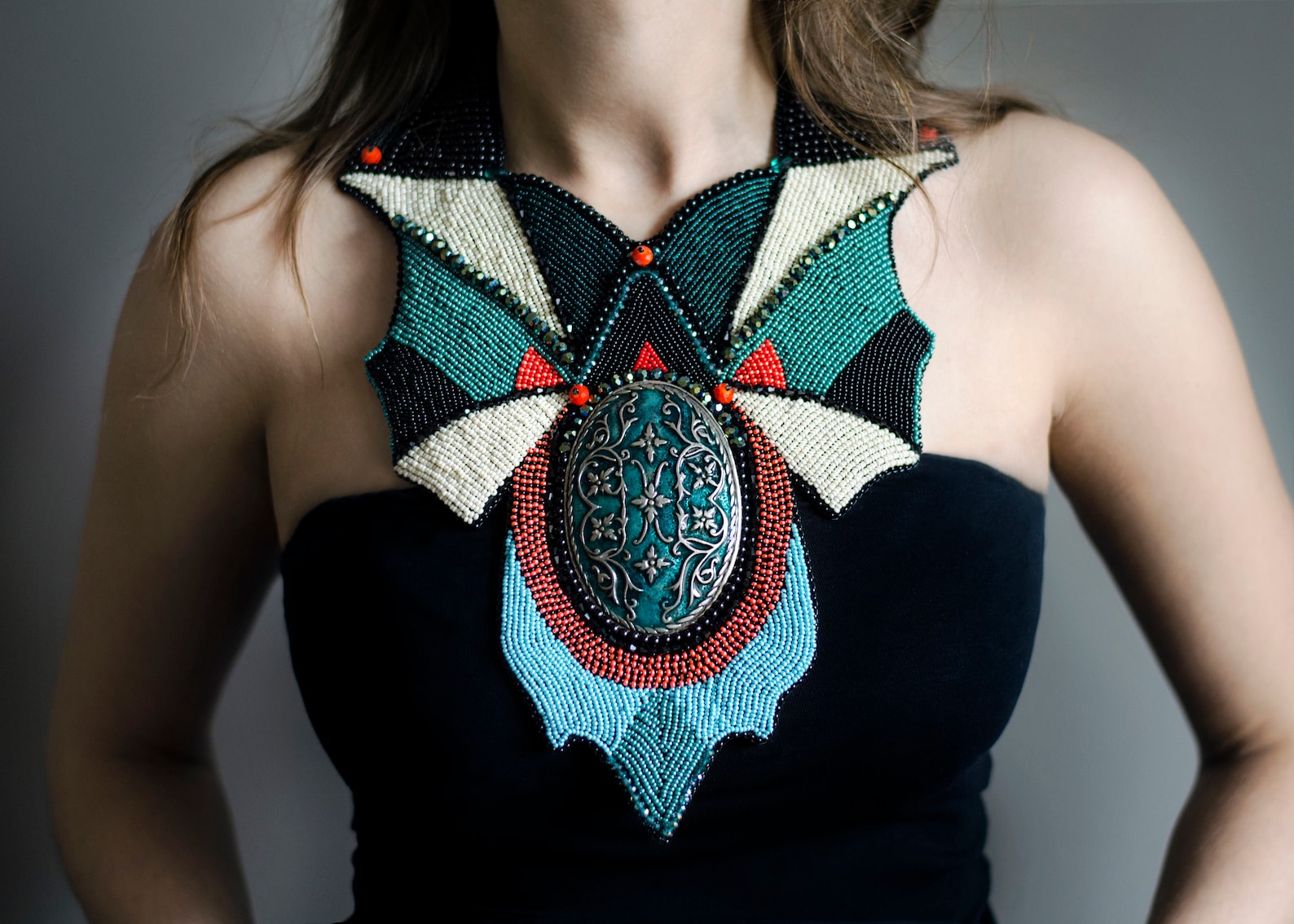 Big Statement Necklace, Chunky Necklaces for Women and Men, Bead ...