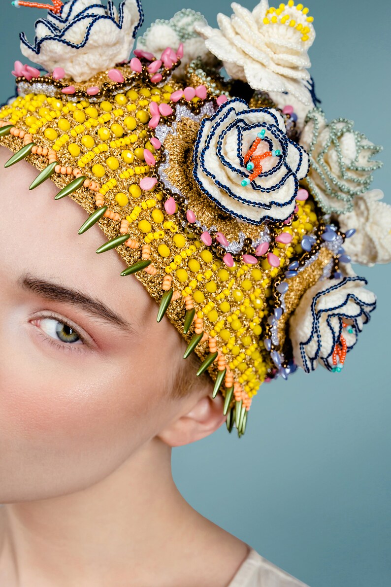 Crochet Cloche Hat Women, Flapper Fascinator Headpiece. - Etsy
