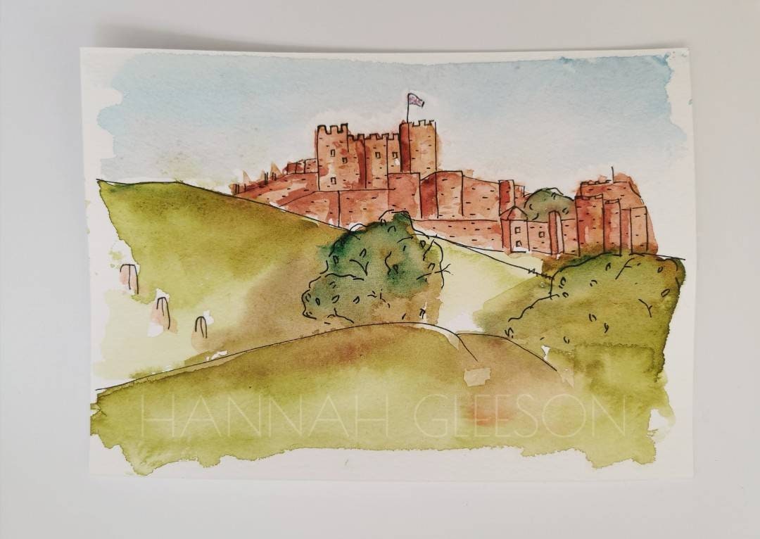 Dover Castle ORIGINAL Watercolour Illustration - Etsy