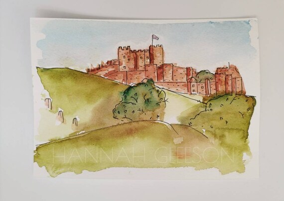 Dover Castle ORIGINAL Watercolour Illustration | Etsy