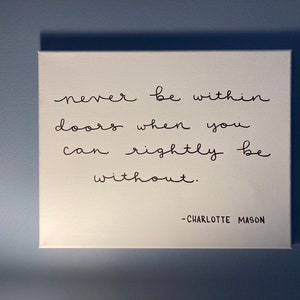 Charlotte Mason Homeschool Quote Wall Decor Black Canvas - Etsy