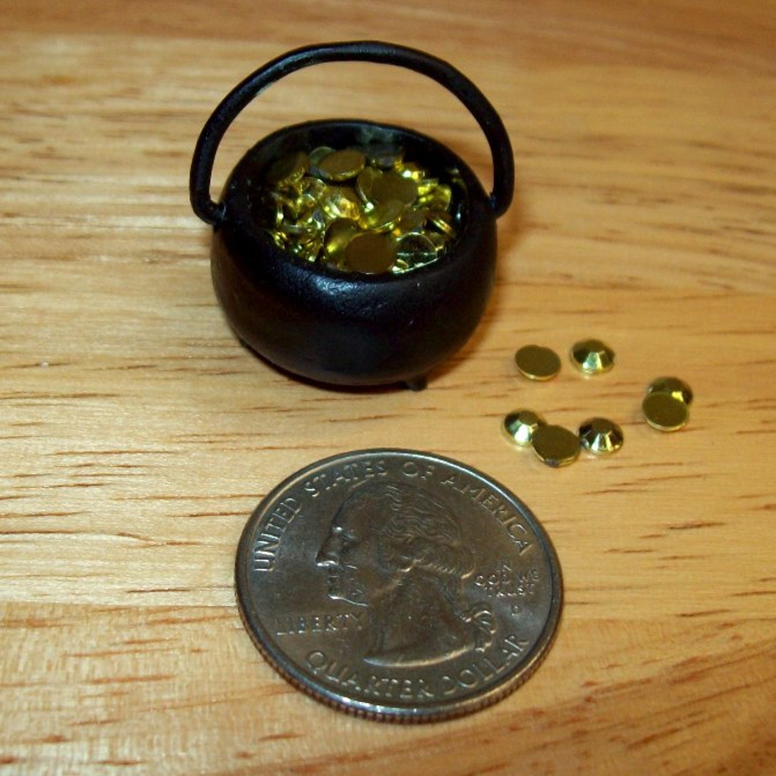 Pot of Gold for St. Patrick's Day Black Cauldron Filled - Etsy