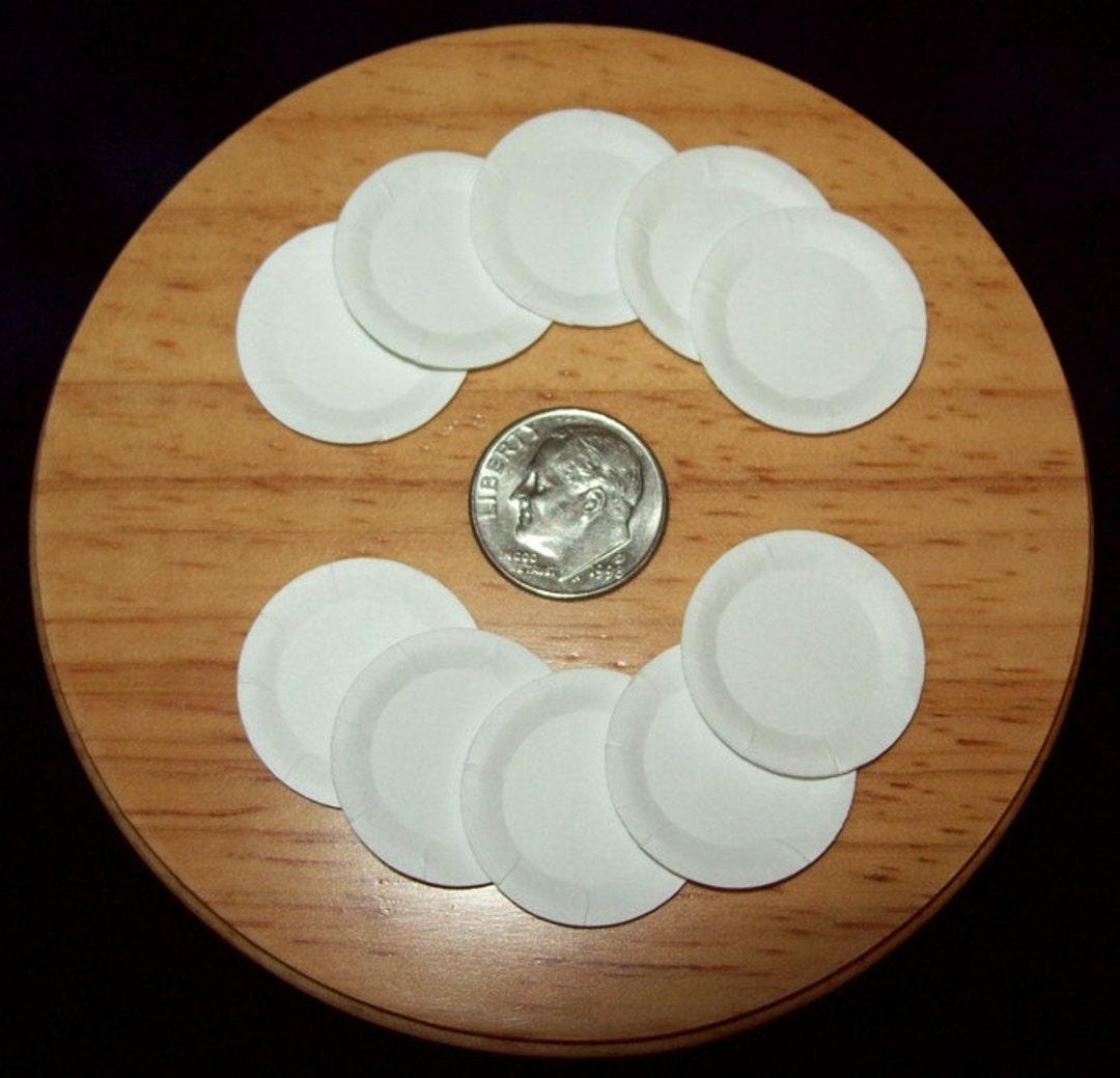 Dollhouse Miniature Paper Plates, Assorted Colors, Set of 10 Pieces - Etsy