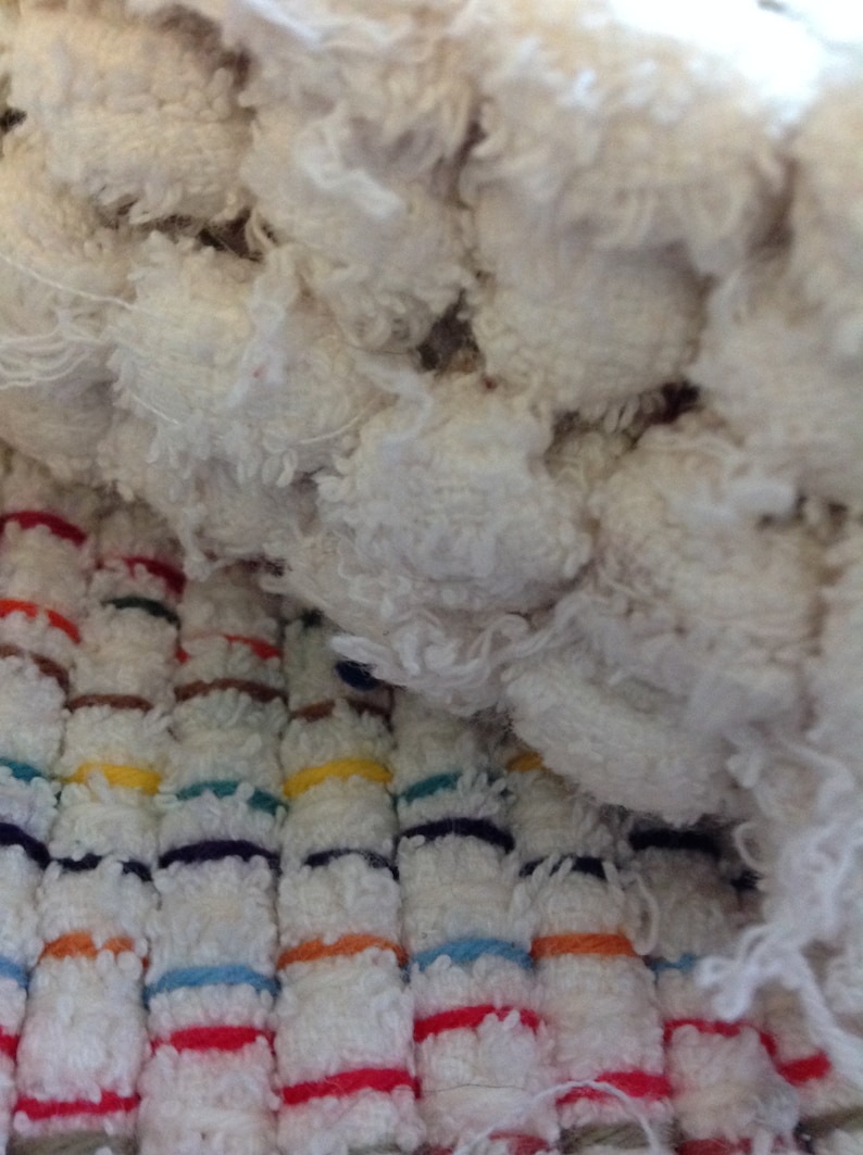 White Rag Rug 55 X 26 Hand Woven Winter White - Etsy