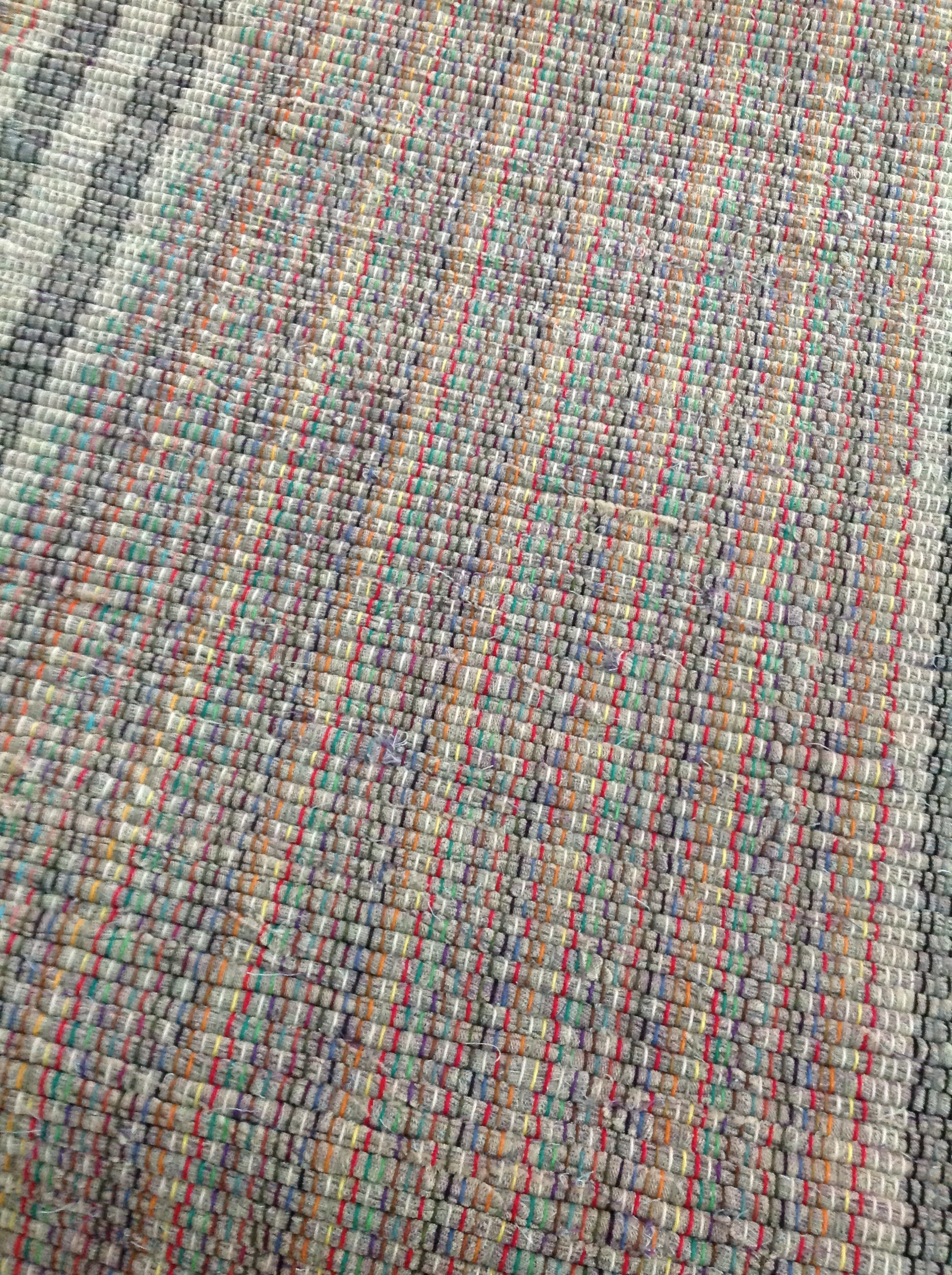 Ragrug 40x26 Handwoven Gray Lavender Upcycled Drapes Rustic Cabin ...