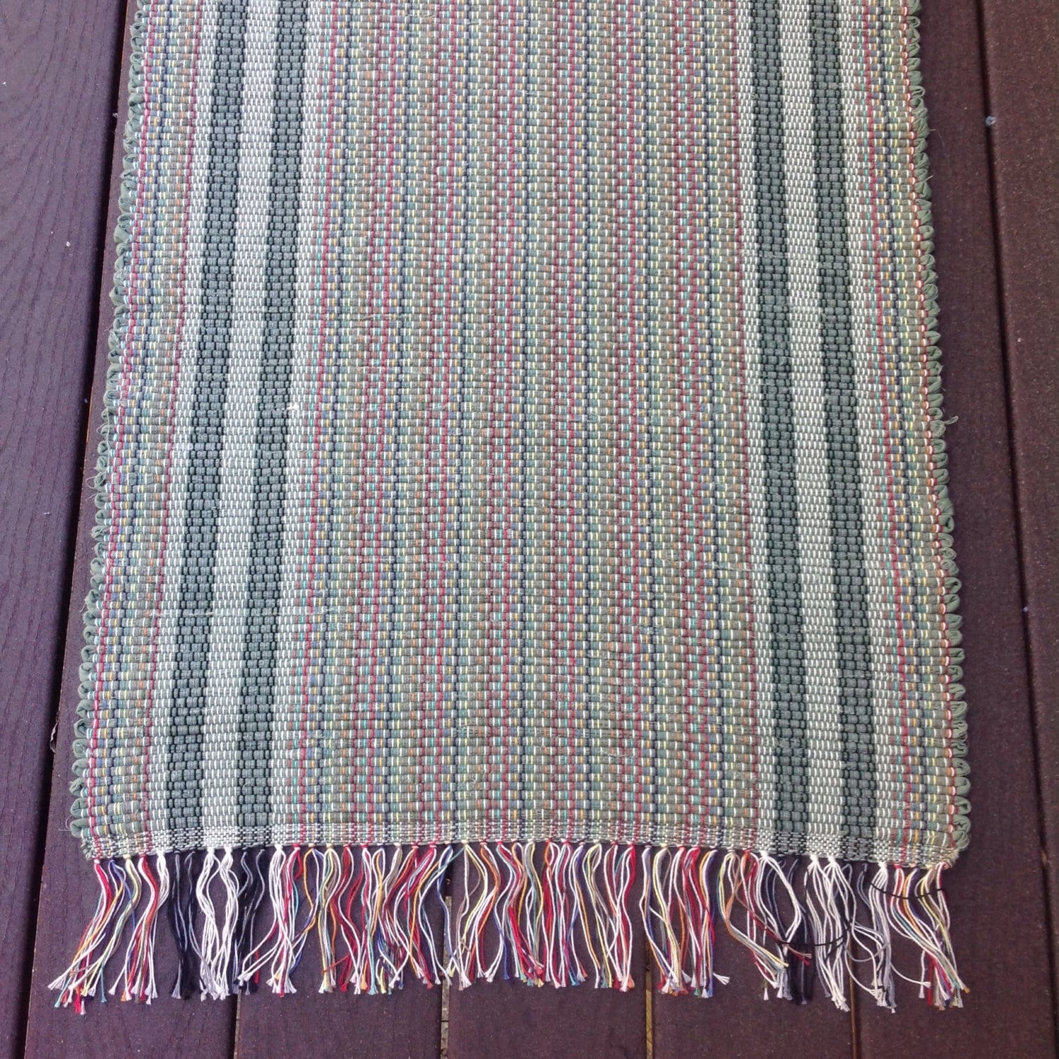 Army Green Dark Olive Green Rag Rug 48 X 26 Hand - Etsy