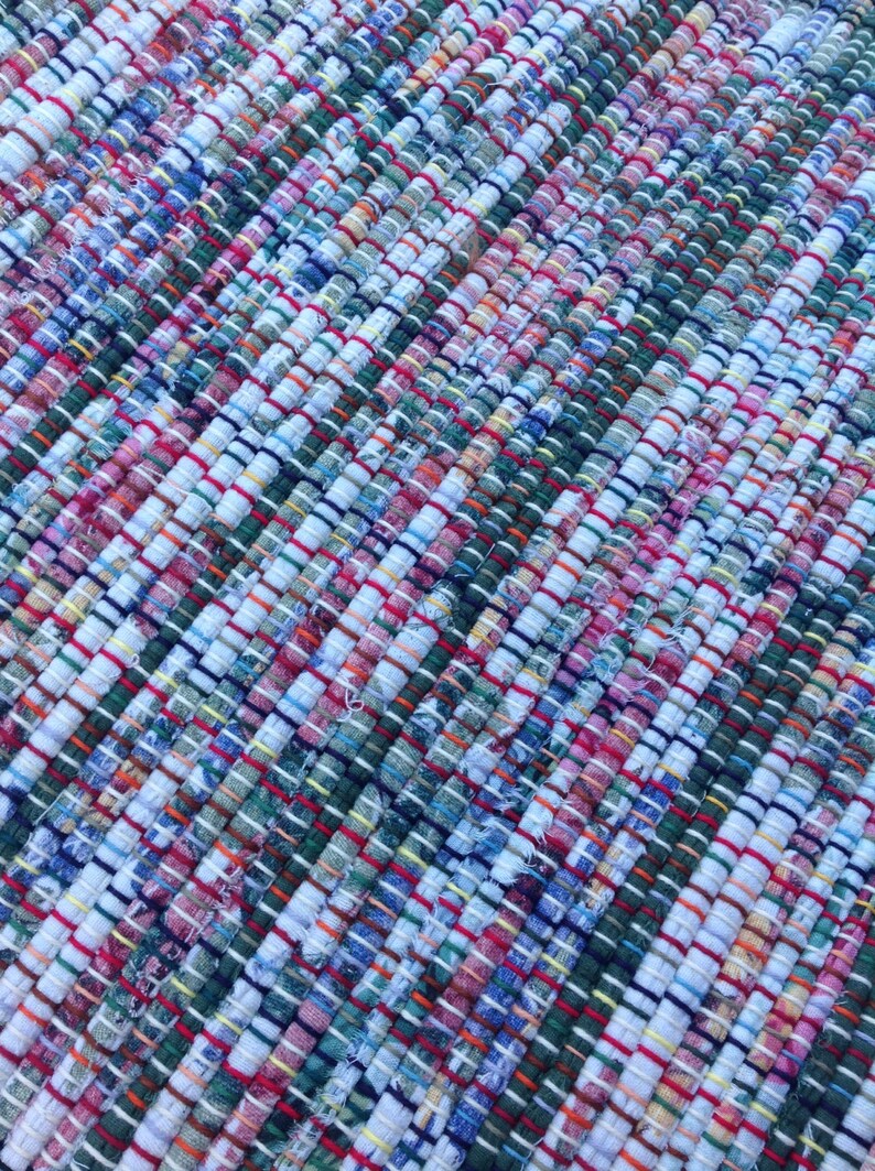 Loomed Rag Rug White Pink Rose Lavender Blue Green Hunter - Etsy