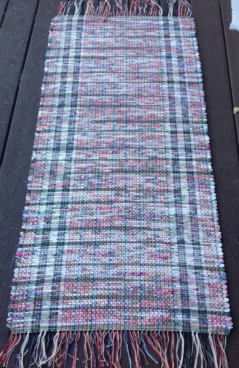 Loomed Rag Rug White Pink Rose Lavender Blue Green Hunter - Etsy