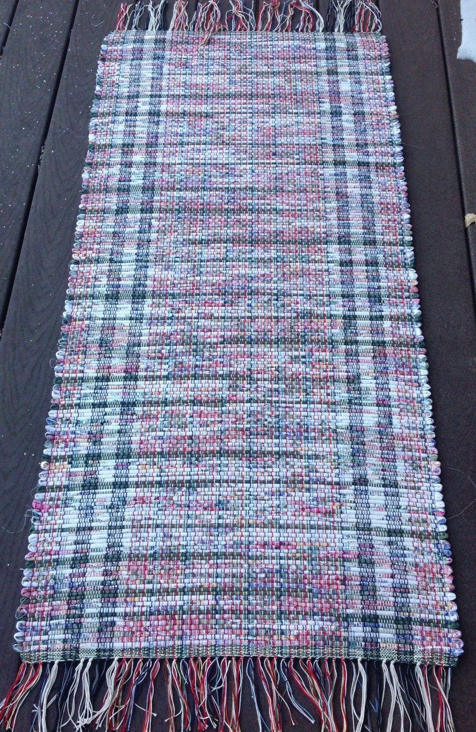 Loomed Rag Rug White Pink Rose Lavender Blue Green Hunter - Etsy