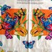 TROPICAL ISLAND APPLIQUES 2 Fabric Panels Brilliantly Colored ...