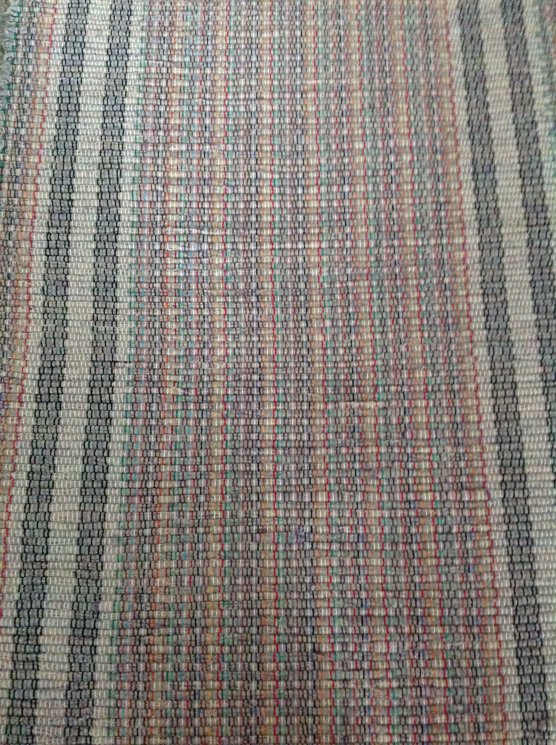 Ragrug 40x26 handwoven gray lavender upcycled | Etsy