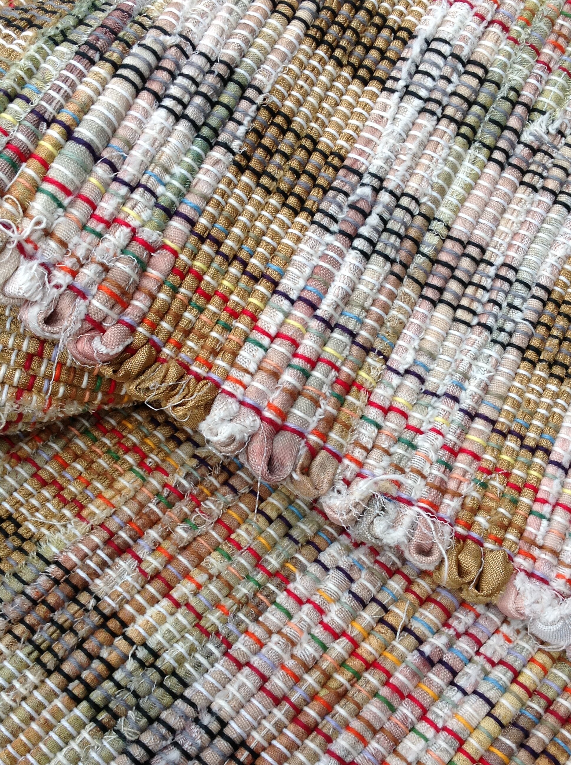 68x26 Rag Rug Hand Woven Browns Gold Sage - Etsy