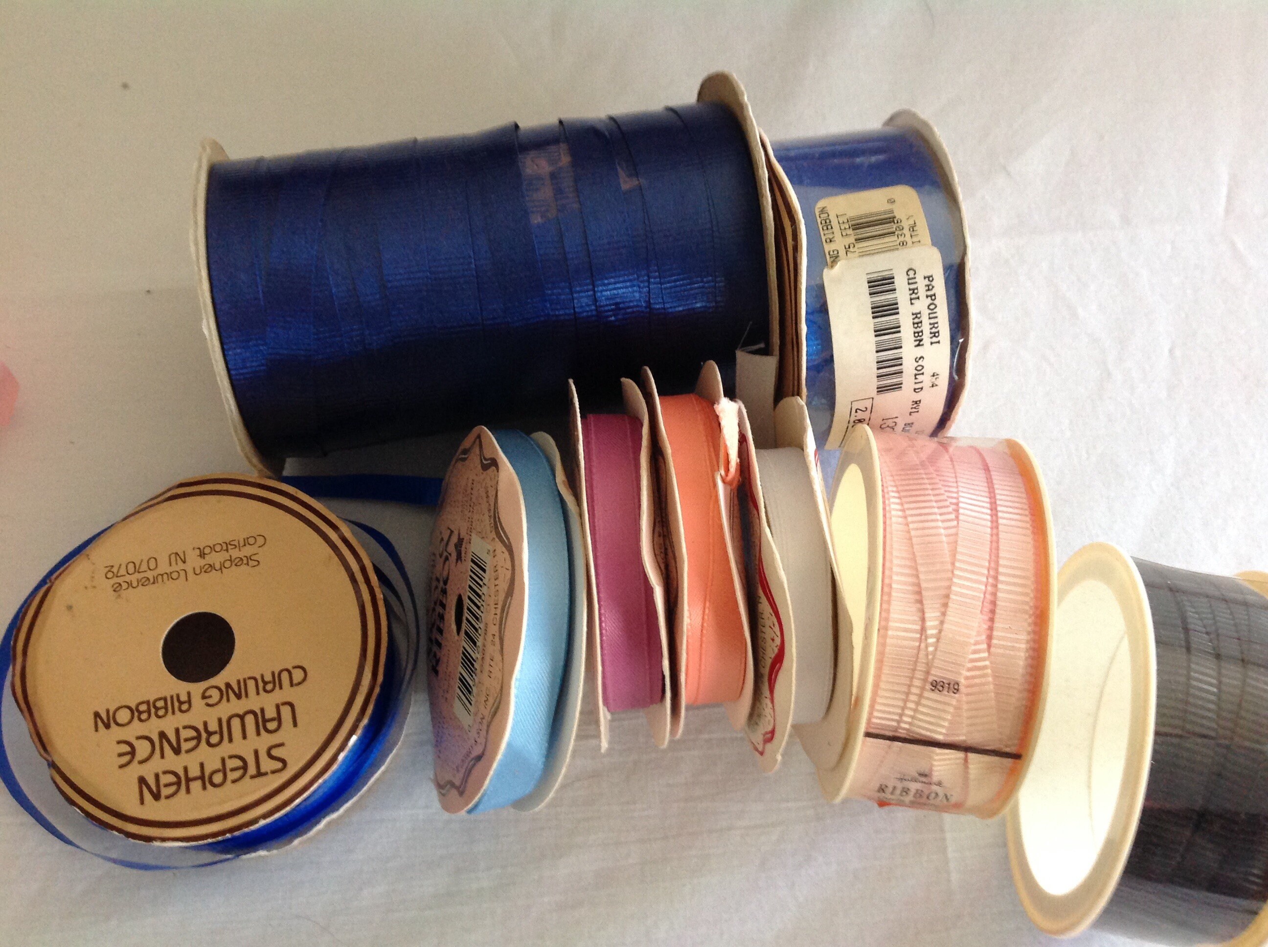Ribbon, Spools and Spools of Ribbon Large Flat Rate Box of Ribbon ...