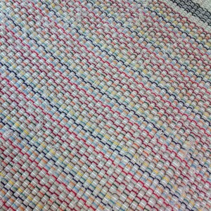 Ecru Linen Tan Rag Rug 67 X 26 Hand Woven From - Etsy