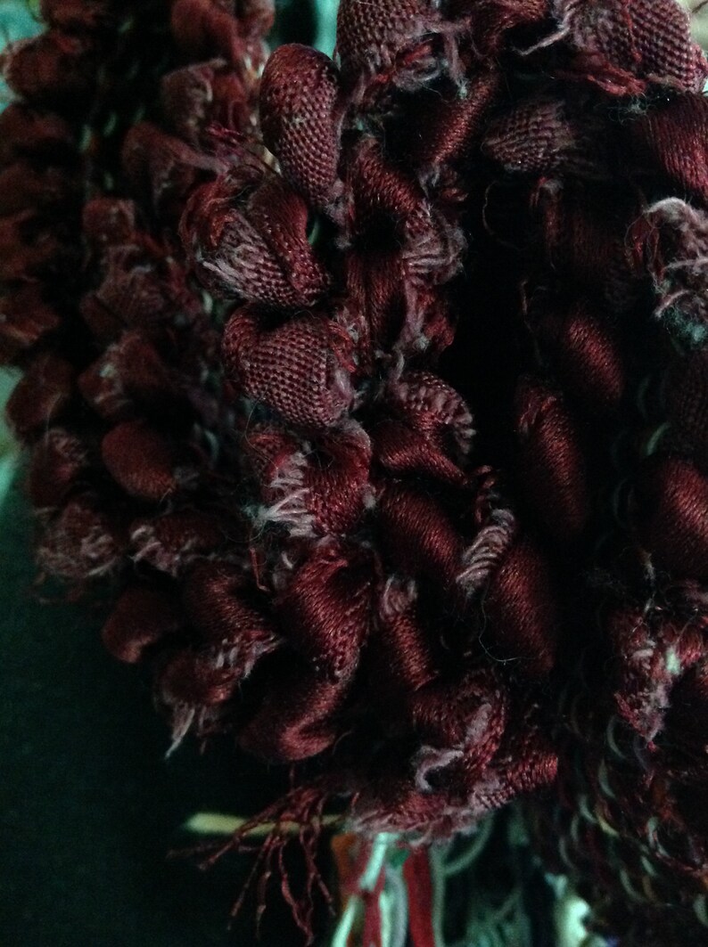 25 X 26 Handwoven Rag Rug Deep Burgandy Repurposed - Etsy