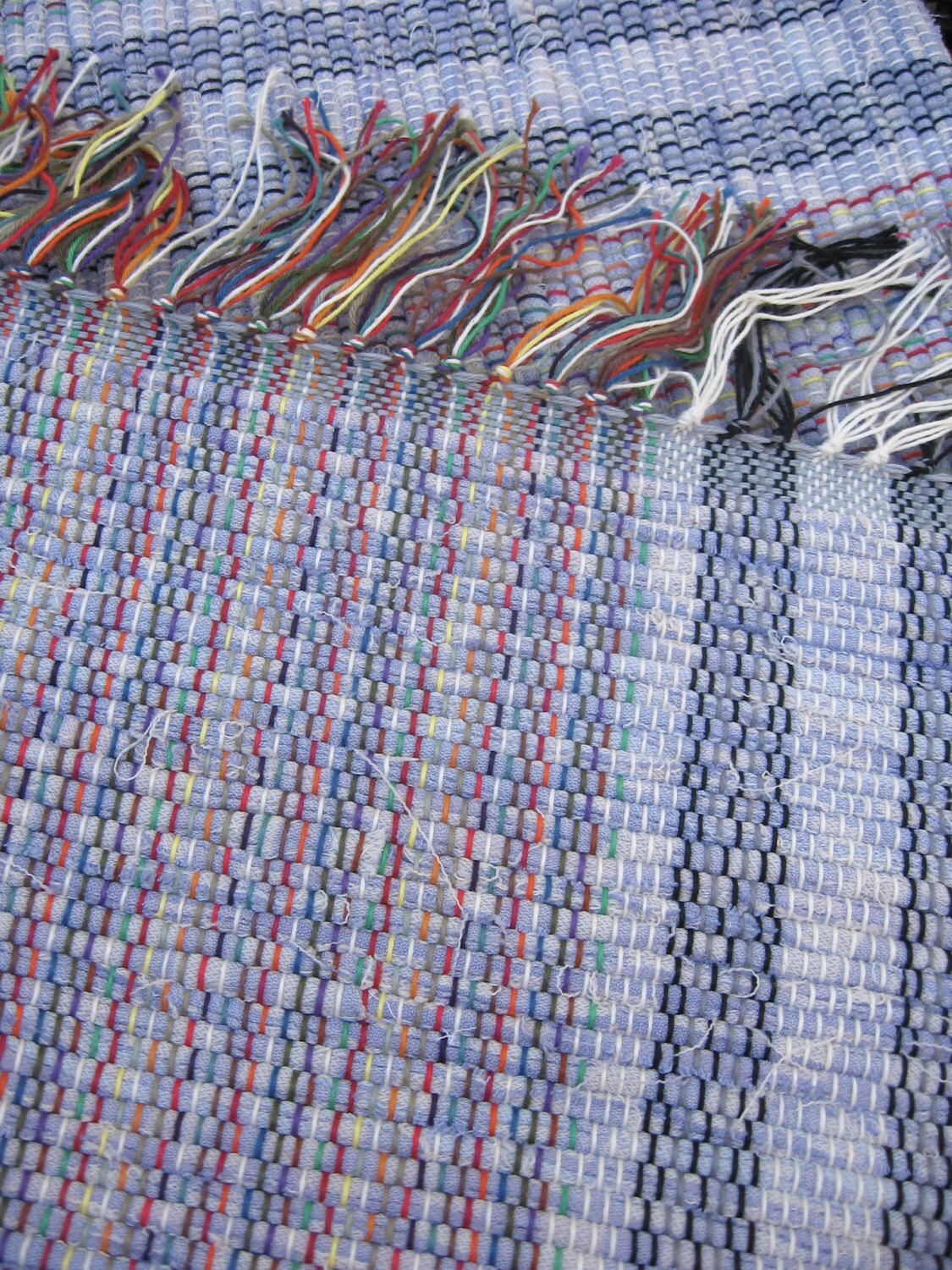 Handwoven Rag Rug 32 X 26 Lavender Gray Grey Hand - Etsy