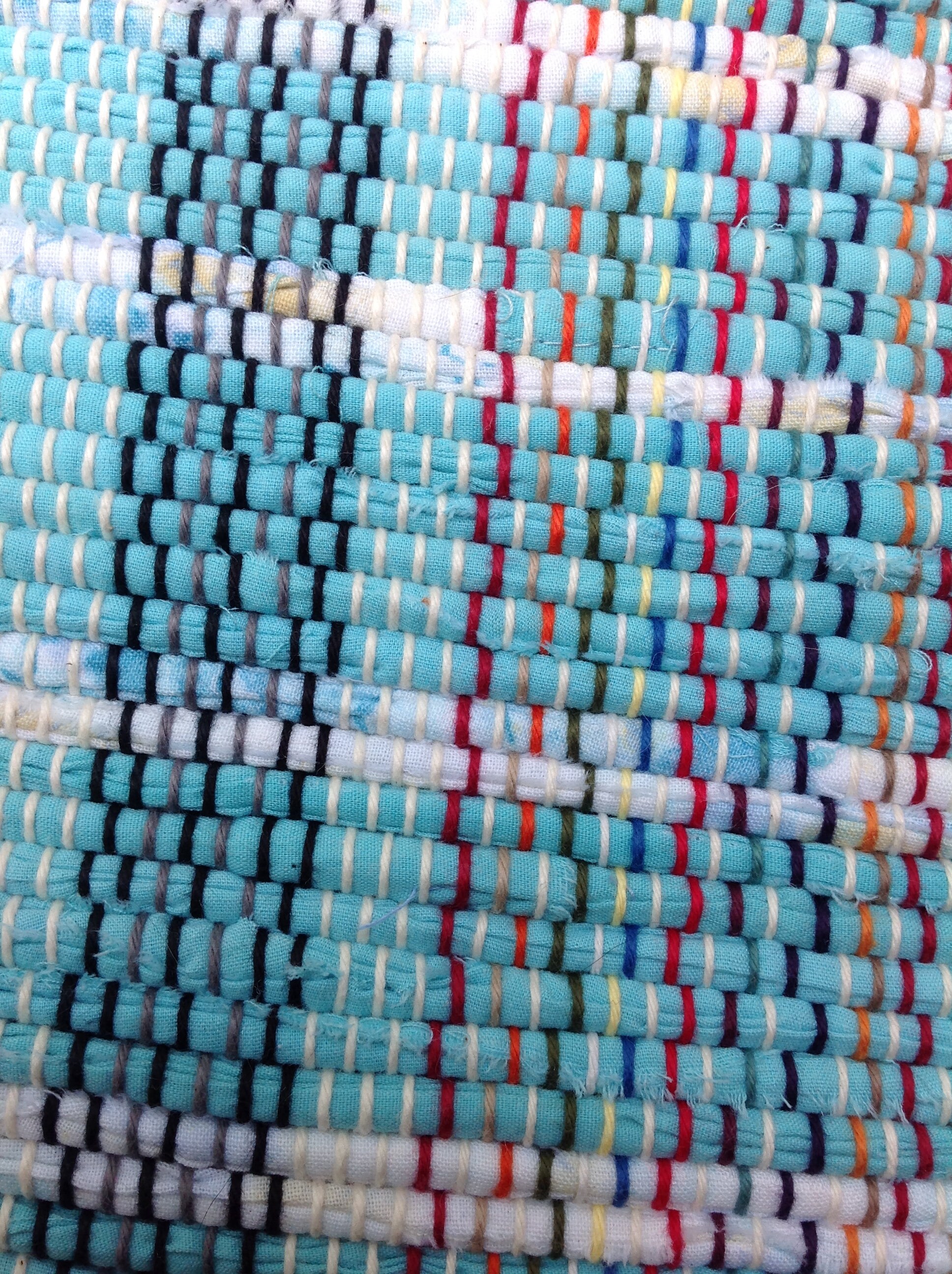 Light Jade White Rag Rug 45x26 Hand Woven - Etsy