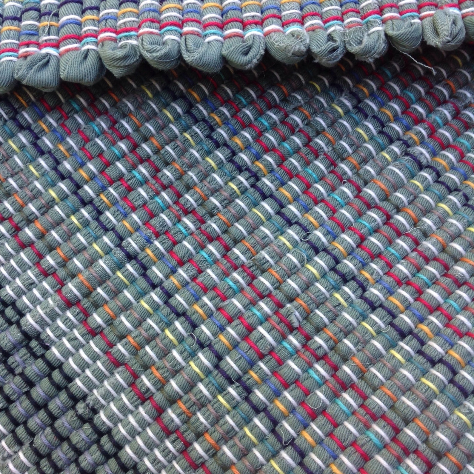 Army Green Dark Olive Green Rag Rug 48 X 26 Hand - Etsy