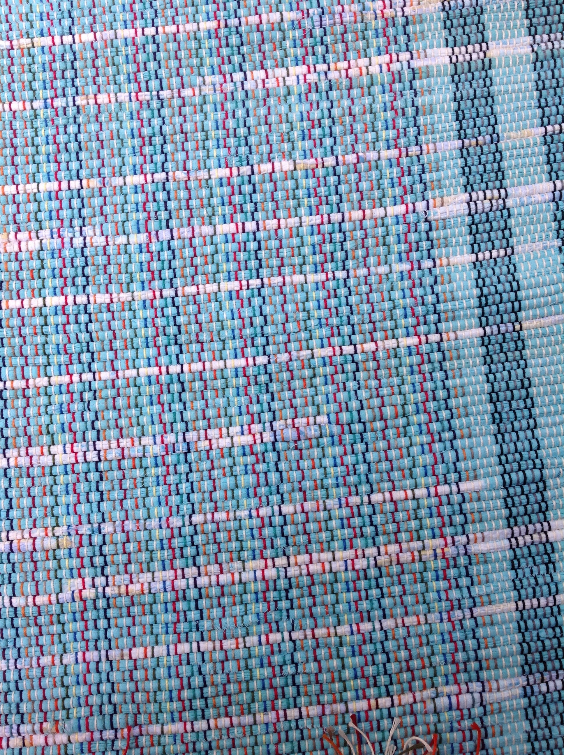 Light Jade White Rag Rug 45x26 Hand Woven - Etsy