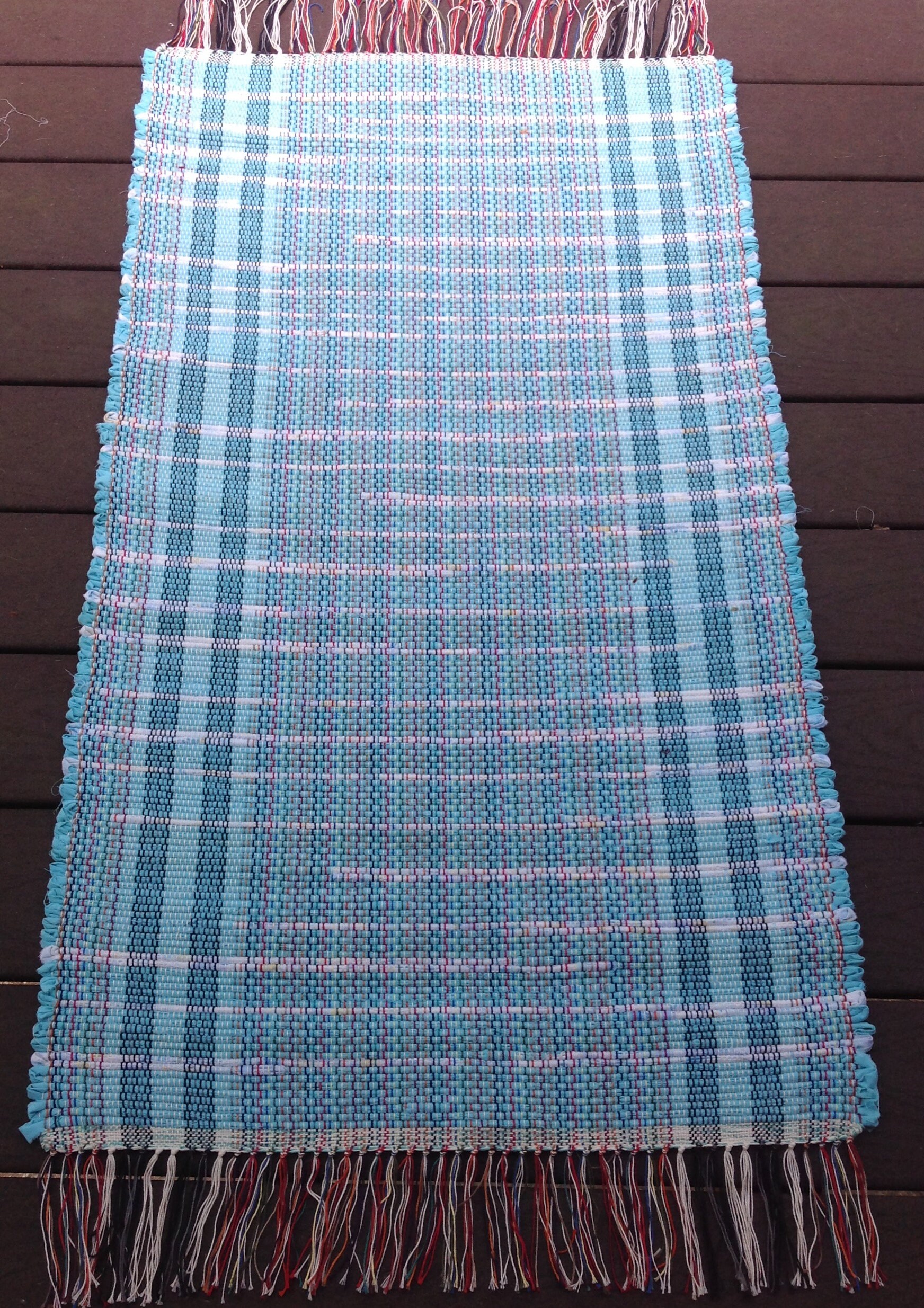 Light Jade White Rag Rug 45x26 Hand Woven - Etsy