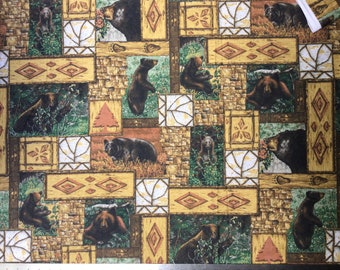Black Bear Fabric - Etsy