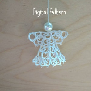 Tatting Pattern Angel Tutorial With Diagram DIY Christmas - Etsy