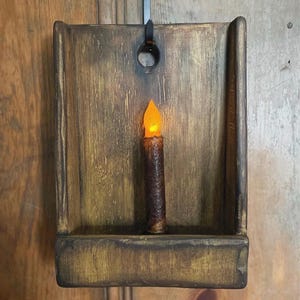 Small Primitive Candle Shelf - MADE TO ORDER - Choose Your Color Finish ...