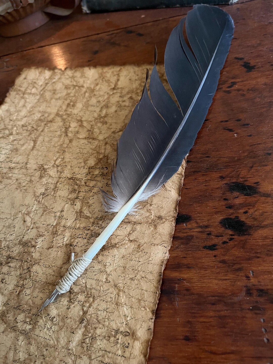 Decorative Feather Quill and Aged Parchment - Etsy